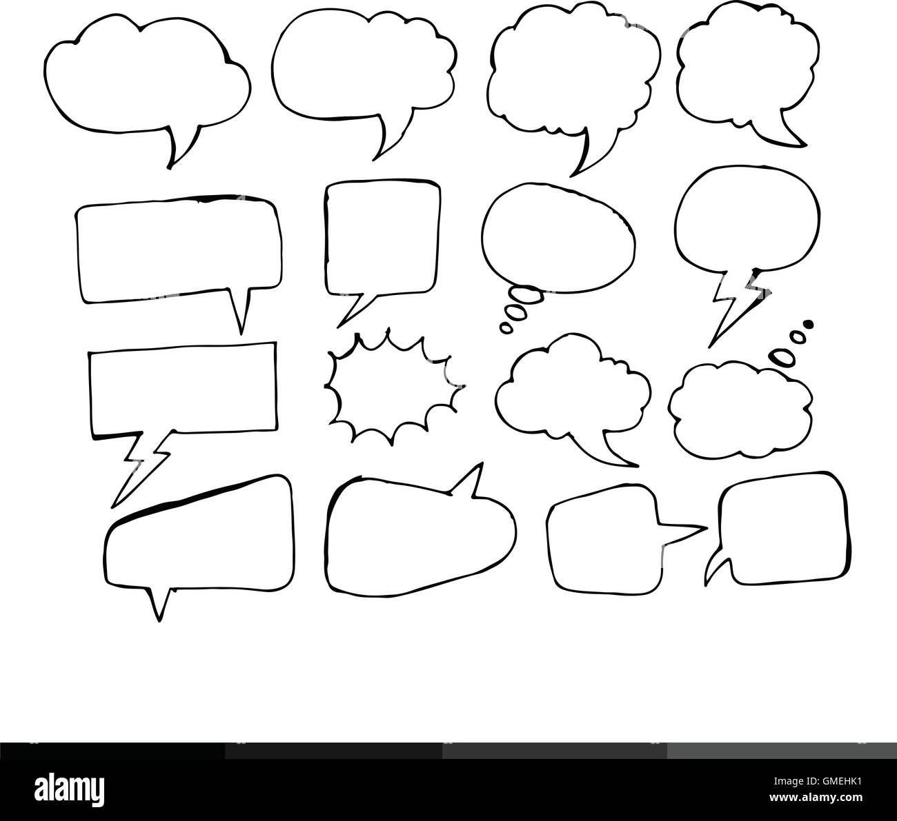 Speech bubble hand drawing illustration design Stock Vector Image & Art ...