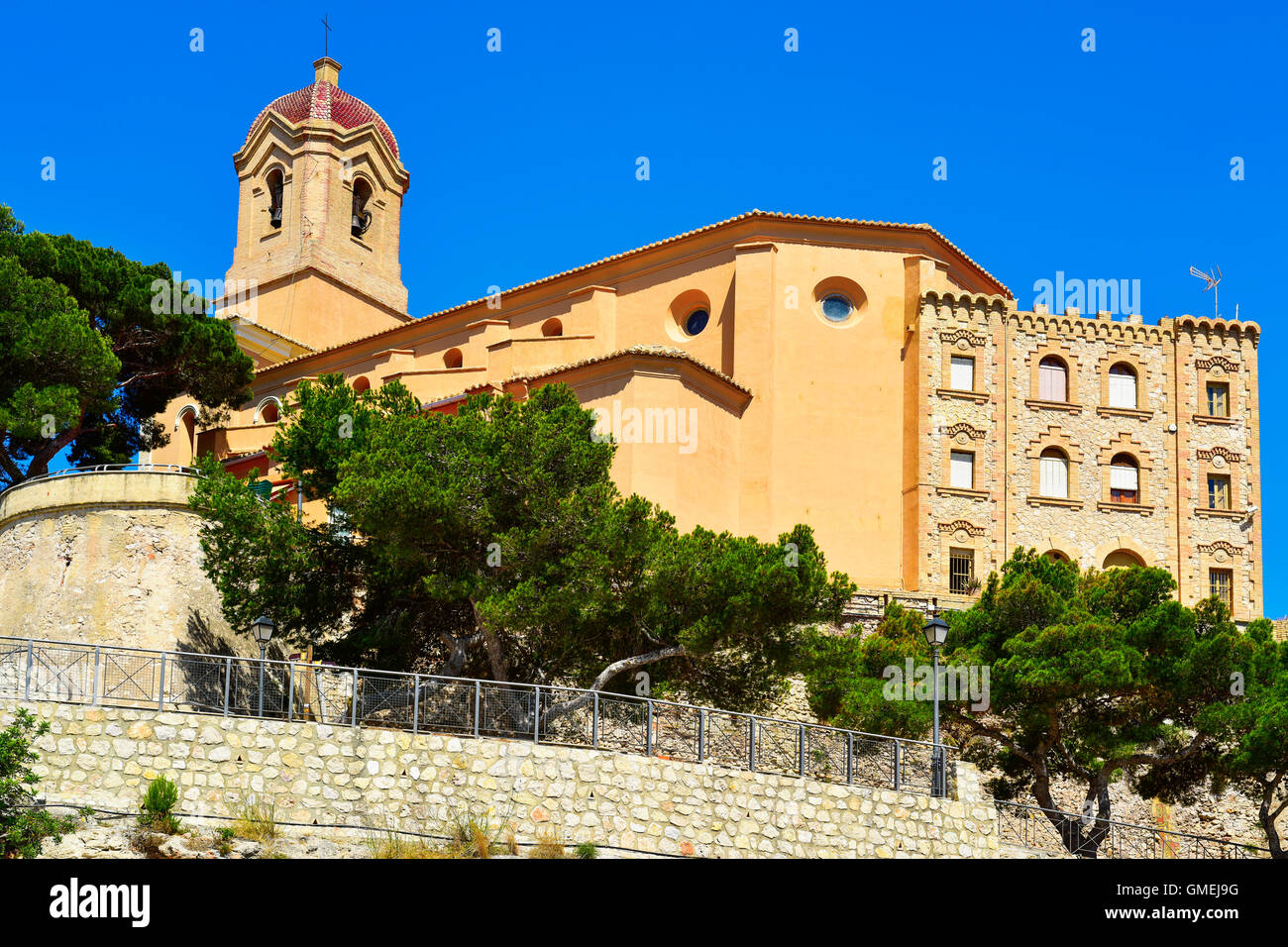 a view of the Sanctuary of the Virgen del Castillo, between 1891 and ...