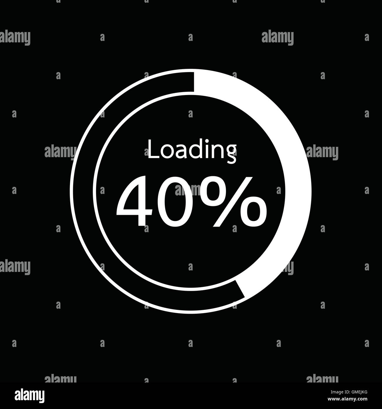 Circle Loading , Progress Bars indicator Icon Illustration design Stock ...