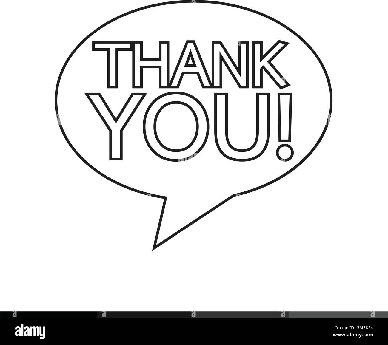 Thank you sign icon Speech bubble Illustration design Stock Vector ...