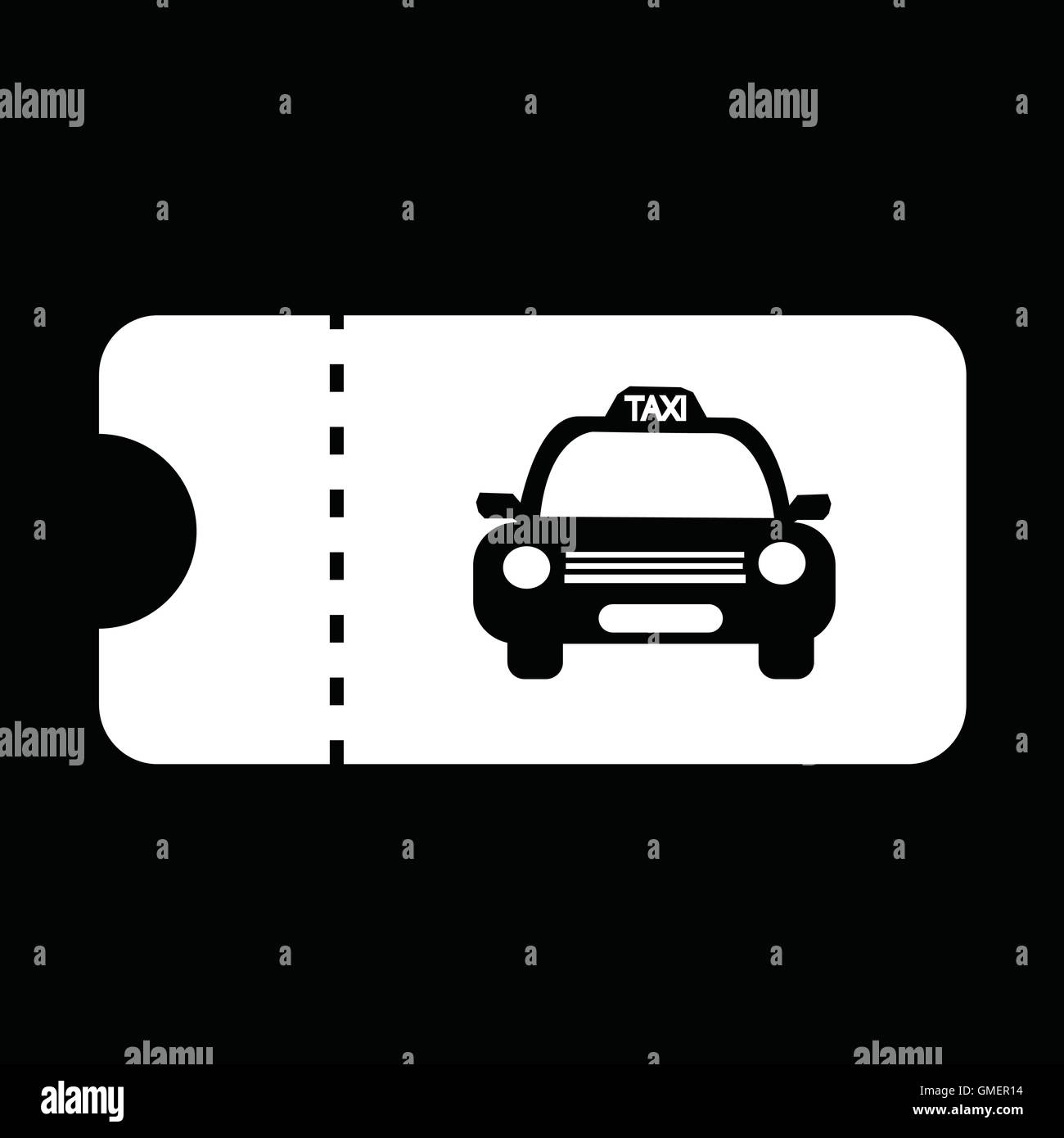 Taxi ticket icon illustration hi-res stock photography and images - Alamy