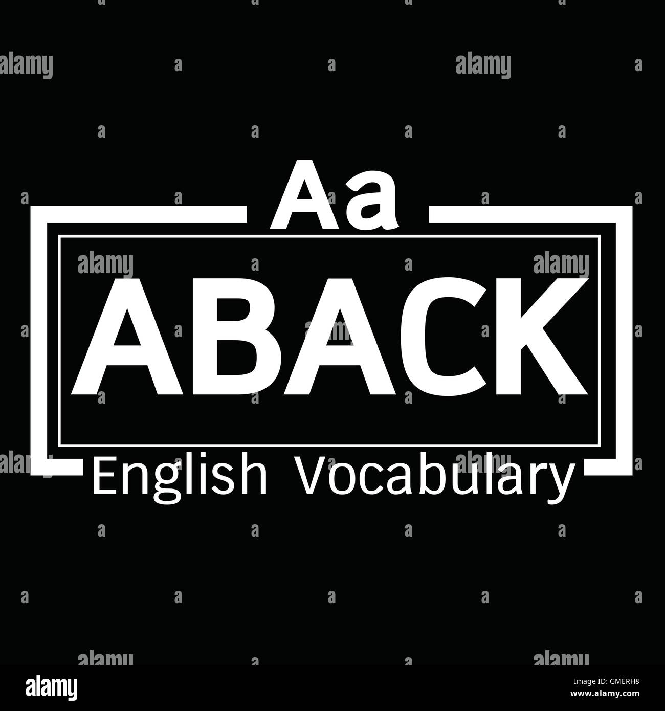 ABACK english word vocabulary illustration design Stock Vector Image ...