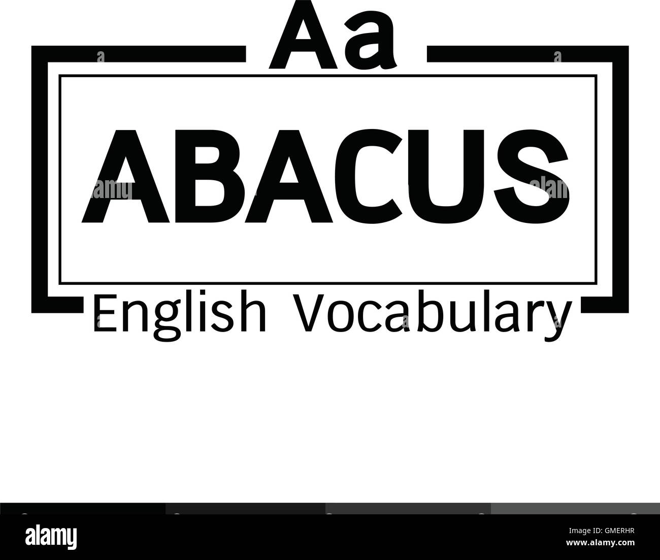 ABACUS english word vocabulary illustration design Stock Vector Image ...
