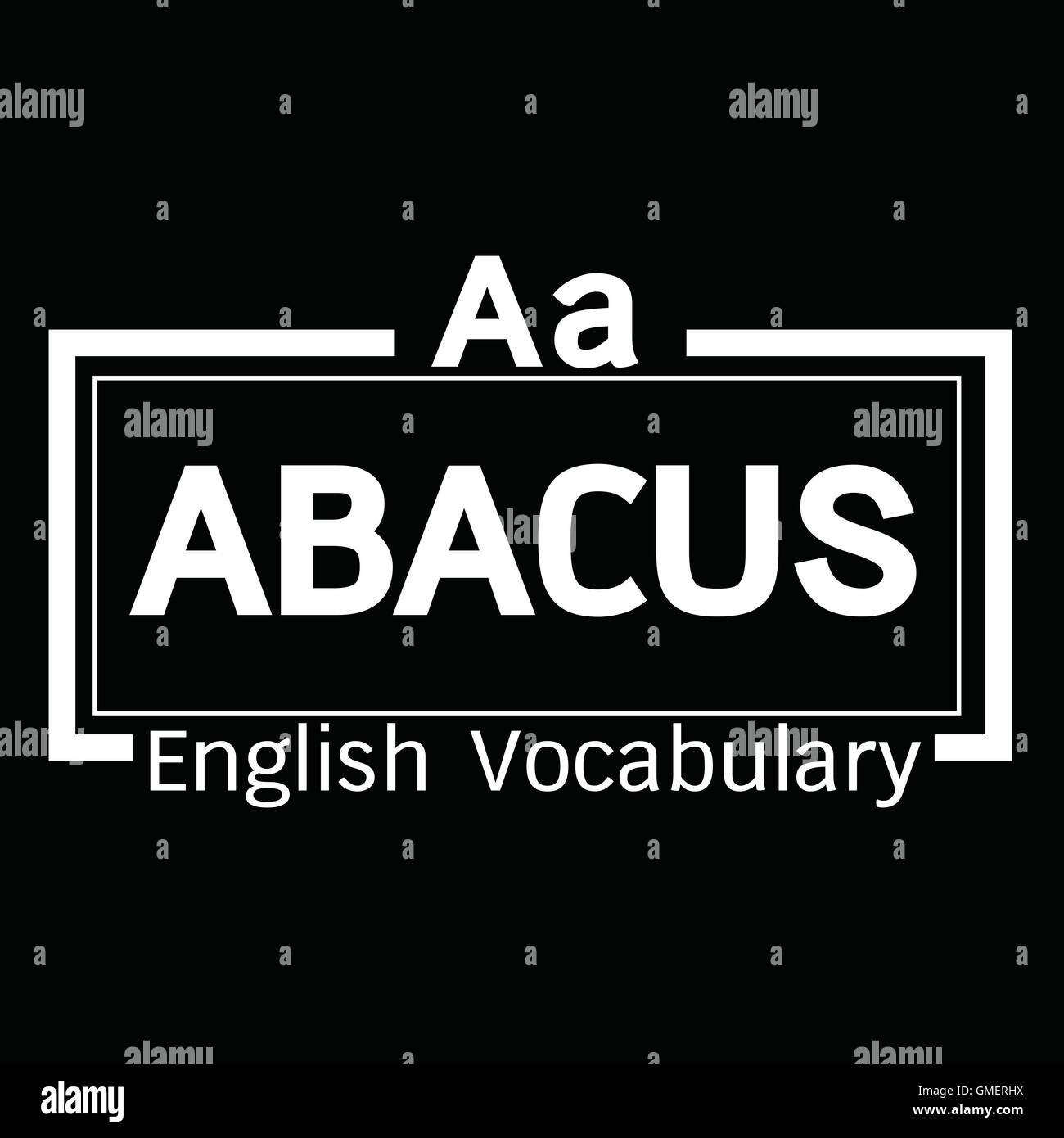ABACUS english word vocabulary illustration design Stock Vector Image ...