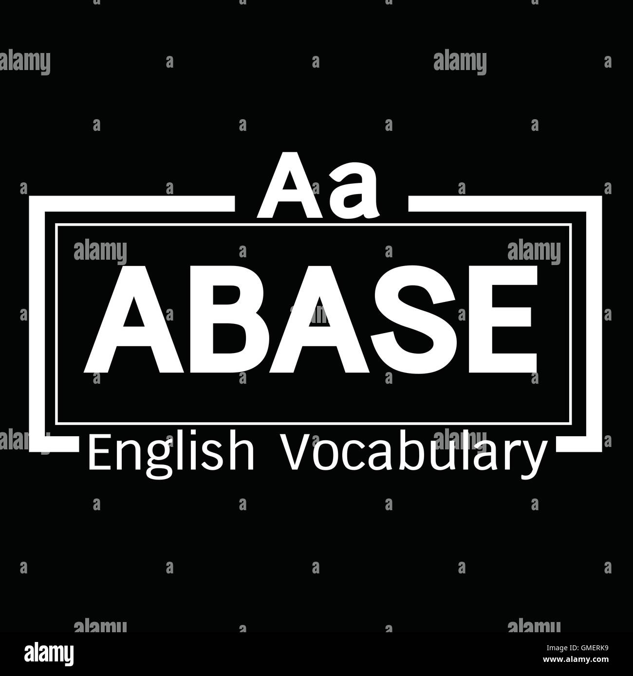 ABASE english word vocabulary illustration design Stock Vector Image ...