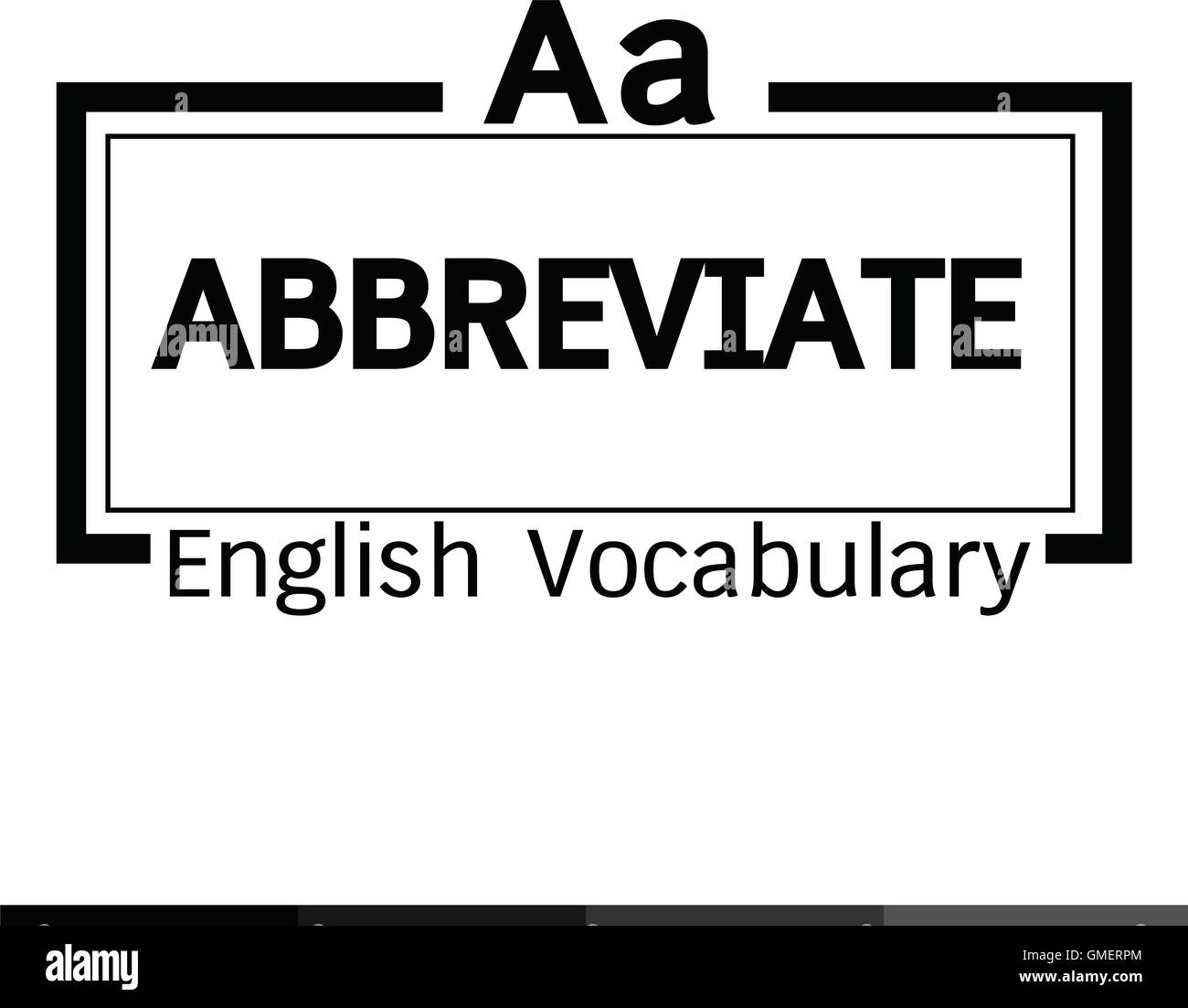 Abbreviate Stock Vector Images - Alamy
