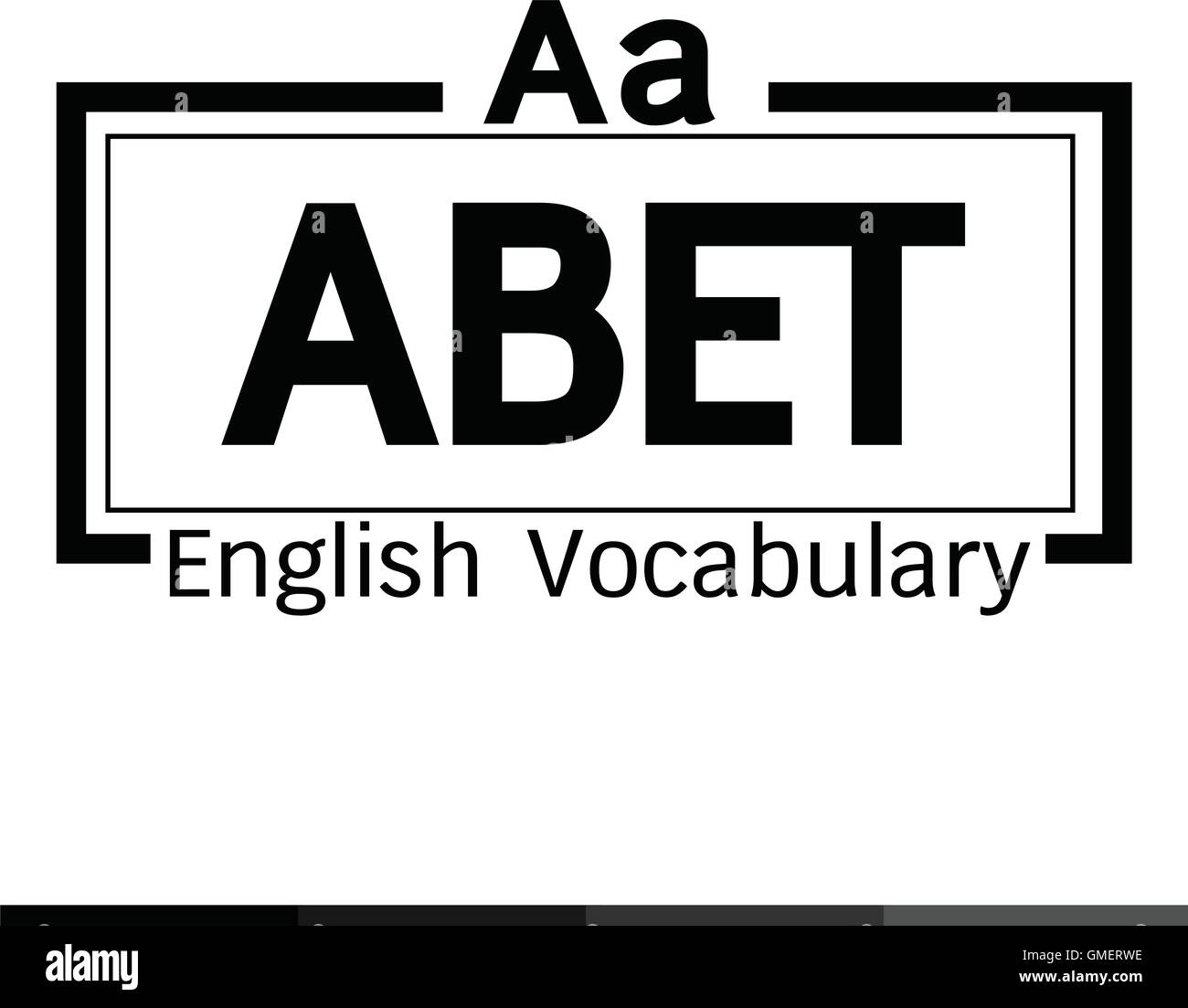 ABET english word vocabulary illustration design Stock Vector Image ...