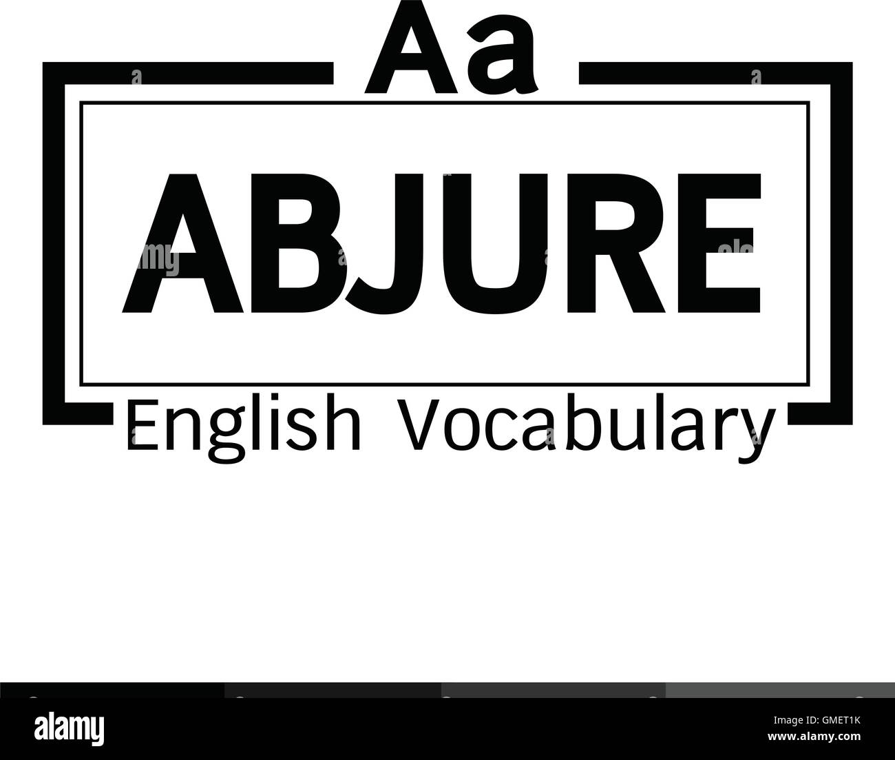 ABJURE english word vocabulary illustration design Stock Vector Image ...