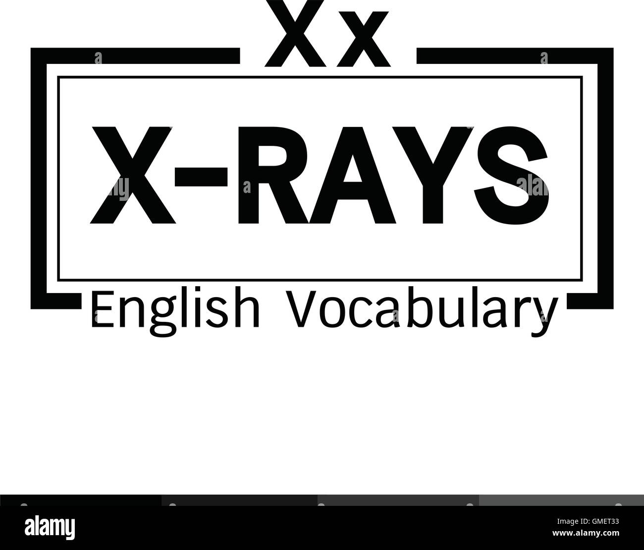 X-RAYS english word vocabulary illustration design Stock Vector Image ...