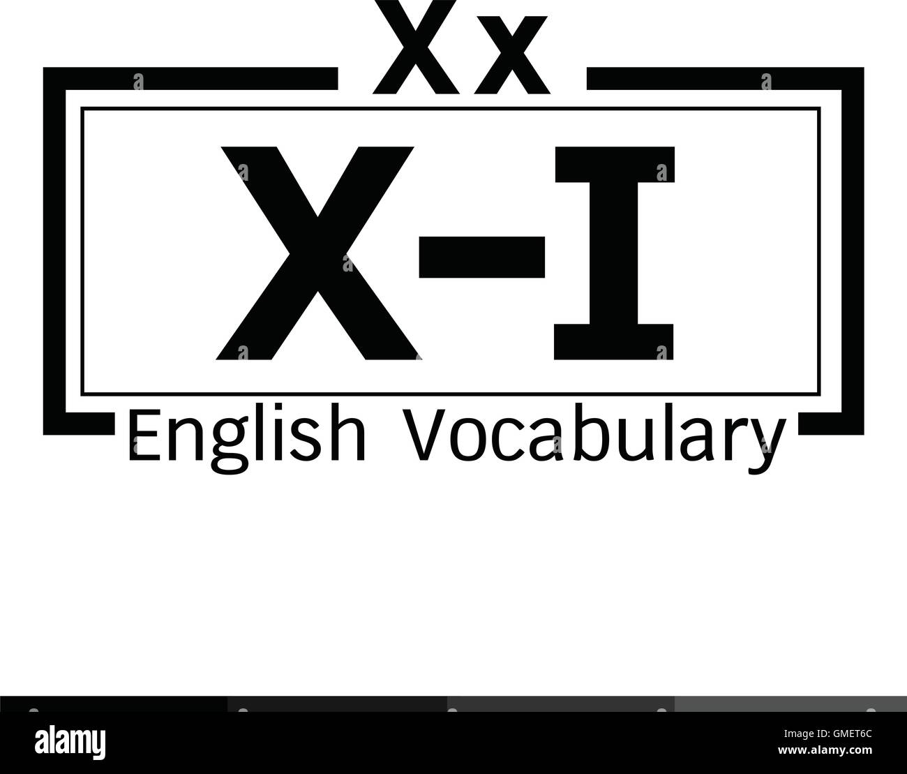 X-I english word vocabulary illustration design Stock Vector Image ...