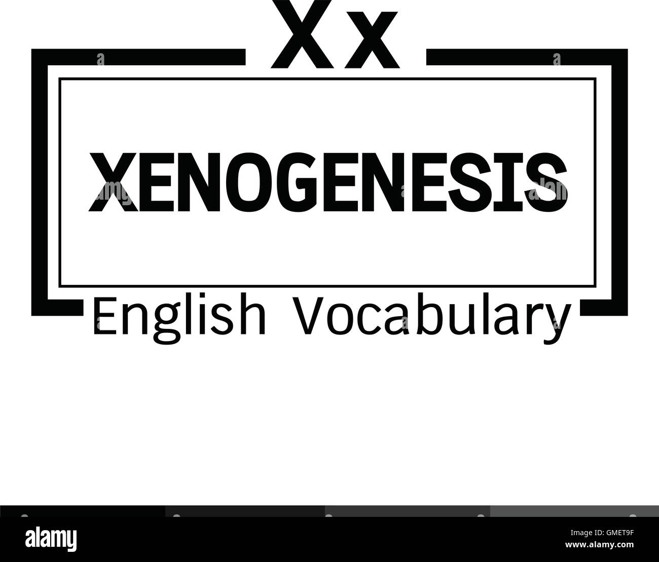 XENOGENESIS english word vocabulary illustration design Stock Vector ...