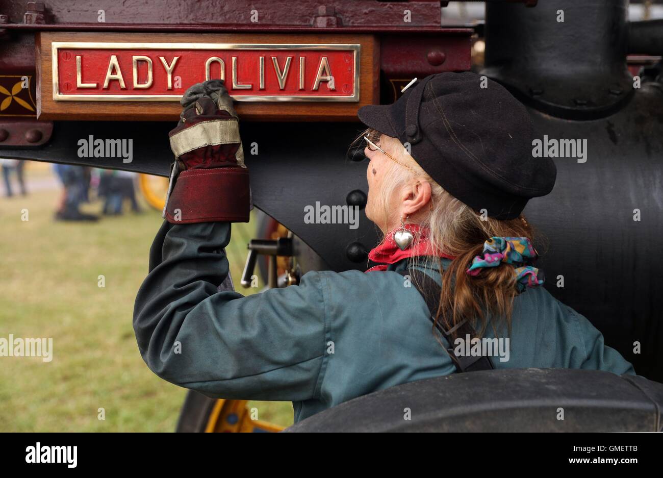 Mary Rackham from West Moors polishes the name badge of her brother's ...