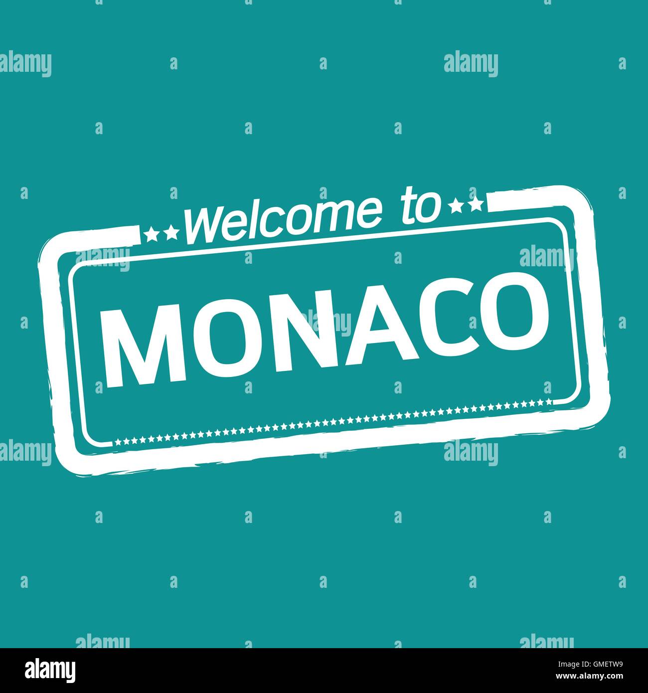 Welcome to MONACO illustration design Stock Vector Image & Art - Alamy