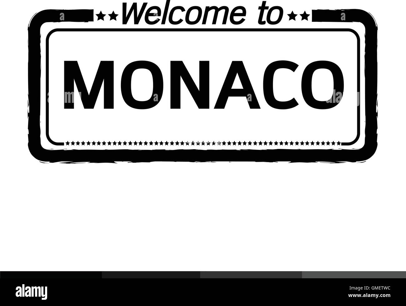 Welcome to MONACO illustration design Stock Vector Image & Art - Alamy