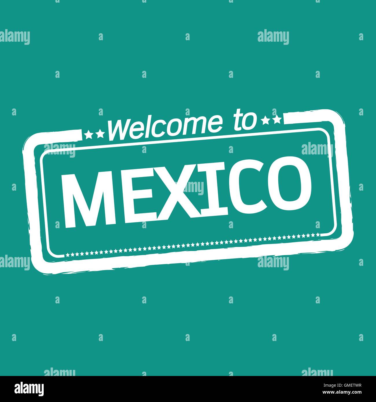 Welcome mexico stamp hi-res stock photography and images - Alamy