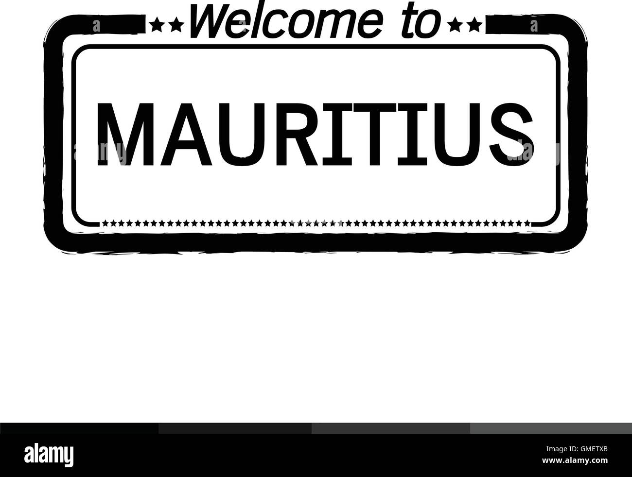 Welcome to MAURITIUS illustration design Stock Vector Image & Art - Alamy
