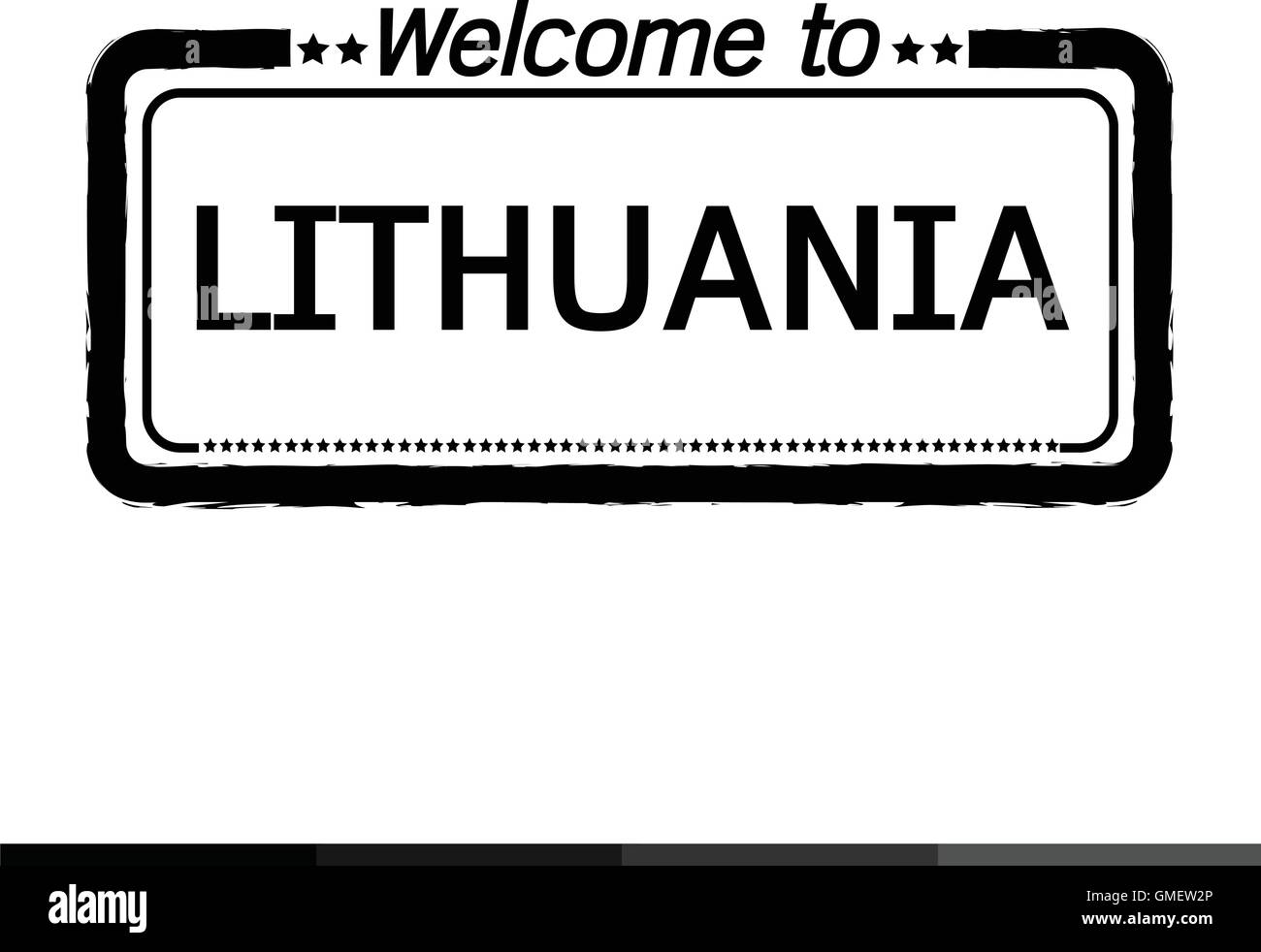 Welcome to lithuania Stock Vector Images - Alamy