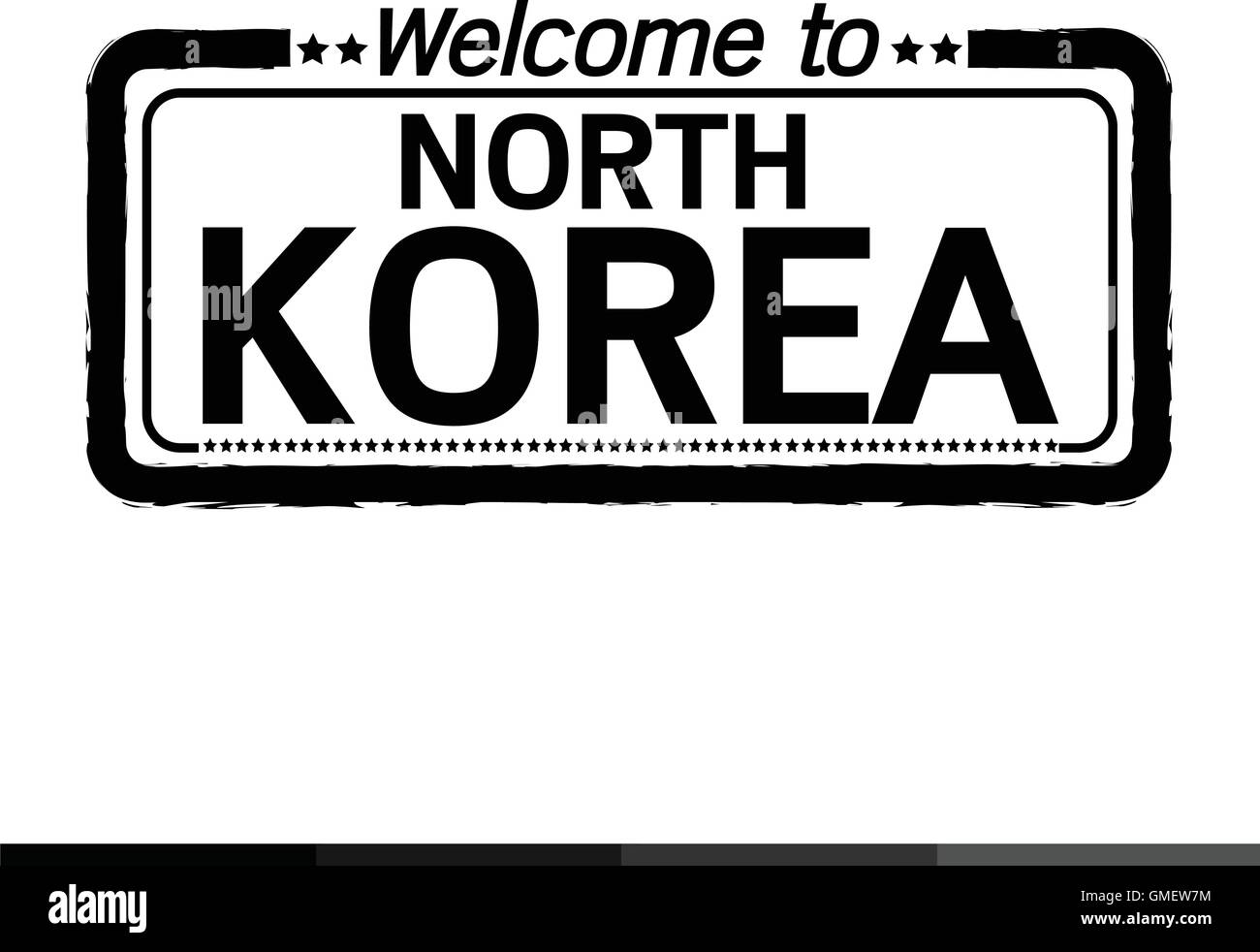Welcome to NORTH KOREA illustration design Stock Vector Image & Art - Alamy
