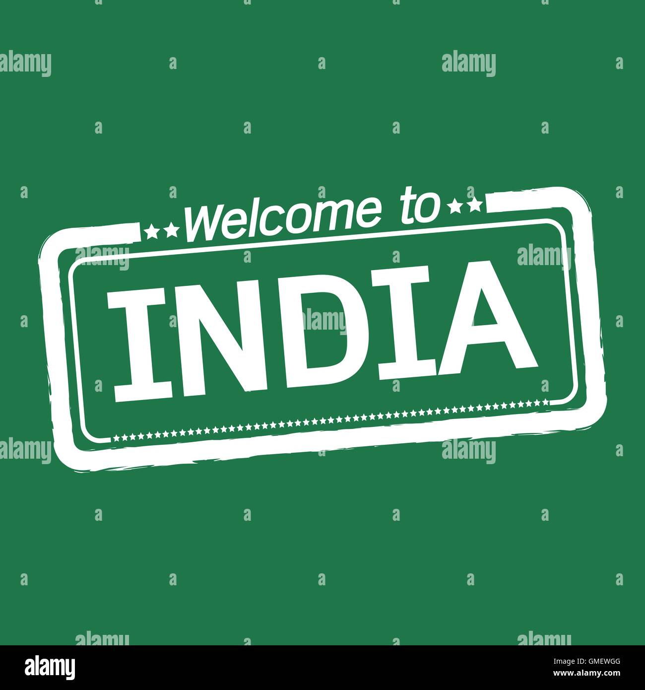 Welcome india stamp seal Stock Vector Images - Alamy