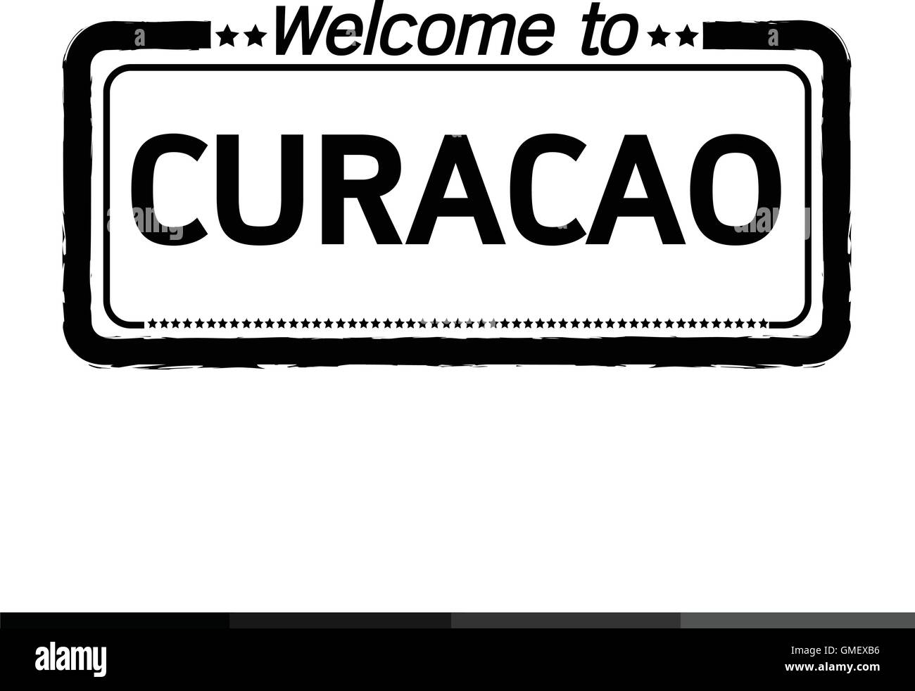 Welcome to CURACAO illustration design Stock Vector Image & Art - Alamy