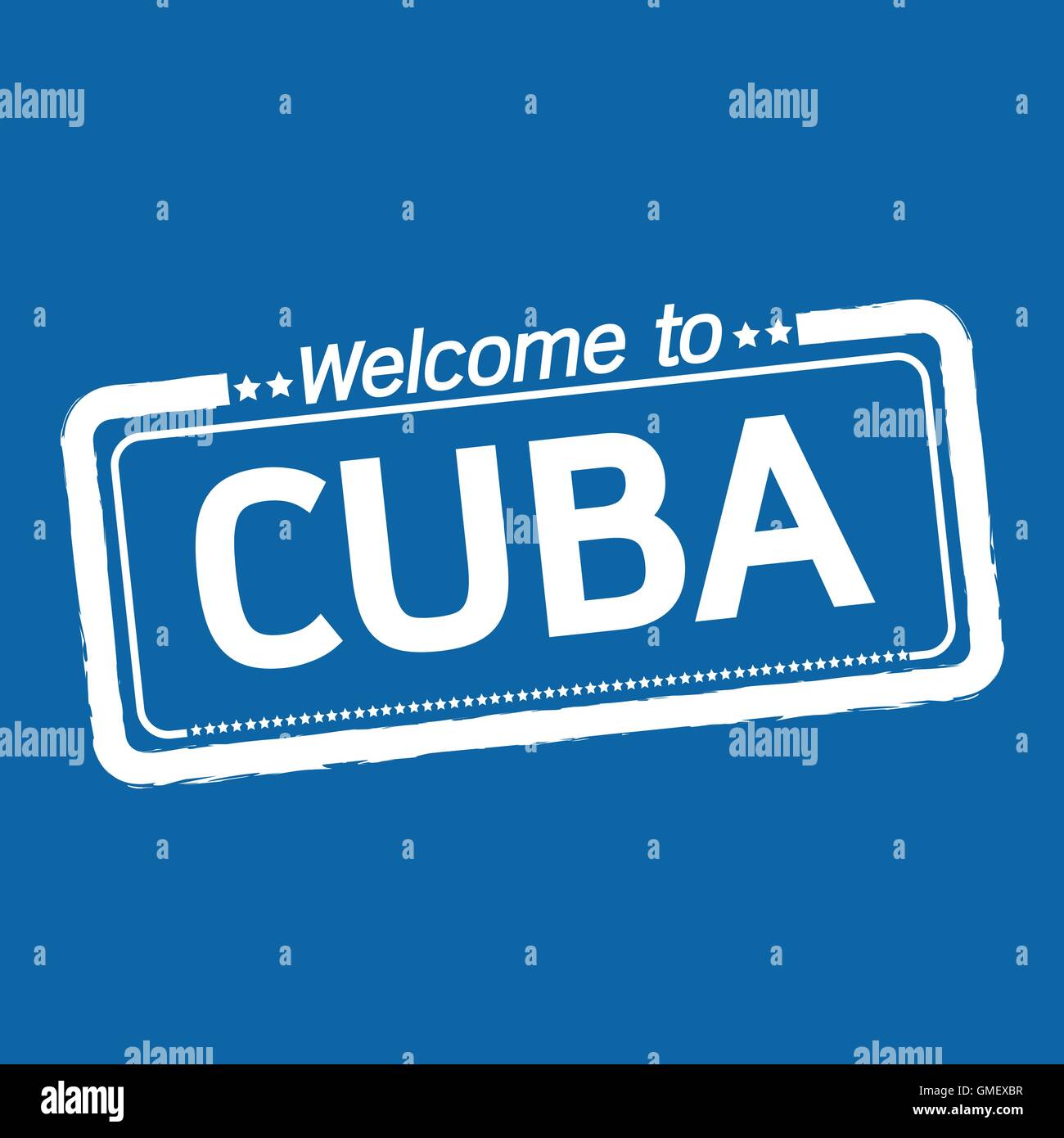 Welcome to CUBA illustration design Stock Vector Image & Art - Alamy