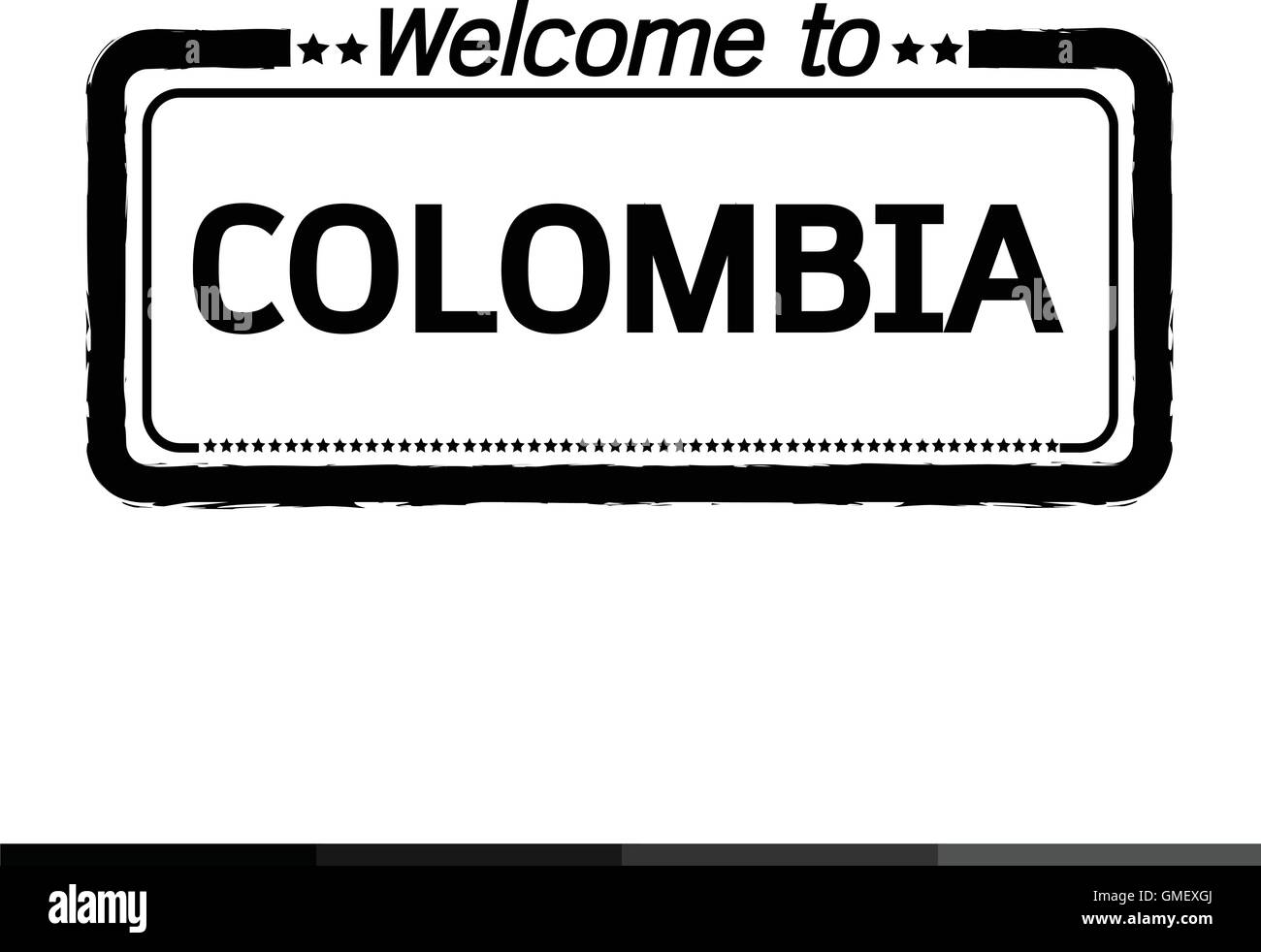 Welcome to COLOMBIA illustration design Stock Vector Image & Art - Alamy