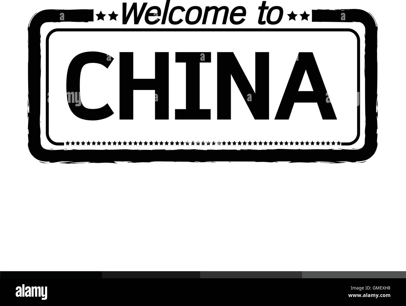 Welcome to china sign Stock Vector Images - Alamy