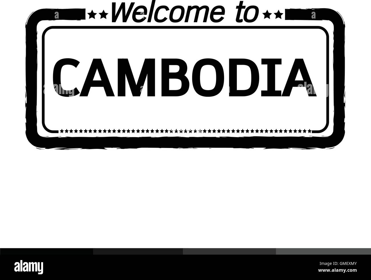 Welcome to CAMBODIA illustration design Stock Vector Image & Art - Alamy