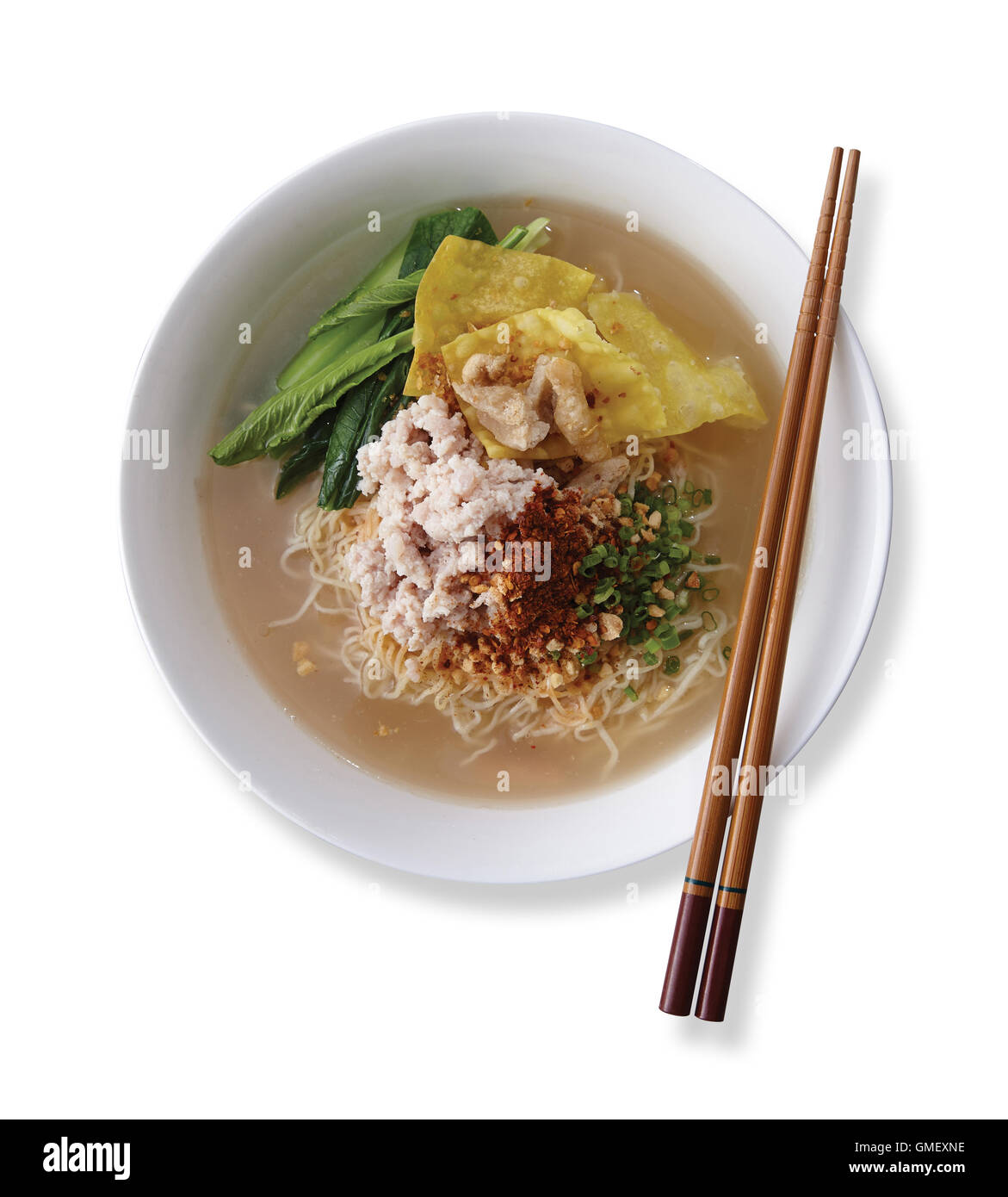 Noodle soup cooked in Cut Out Stock Images & Pictures - Alamy