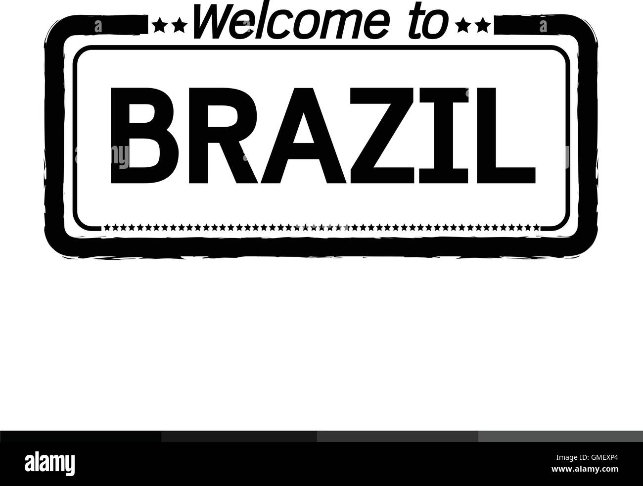 Welcome brazil stamp hi-res stock photography and images - Alamy