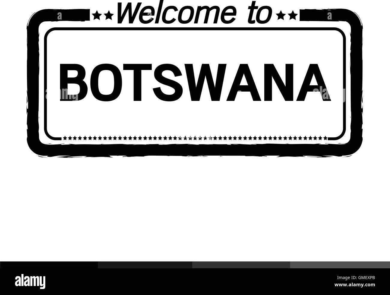 Welcome to BOTSWANA illustration design Stock Vector Image & Art - Alamy