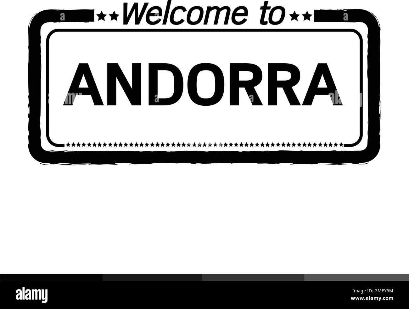 Welcome to andorra sign Stock Vector Images - Alamy