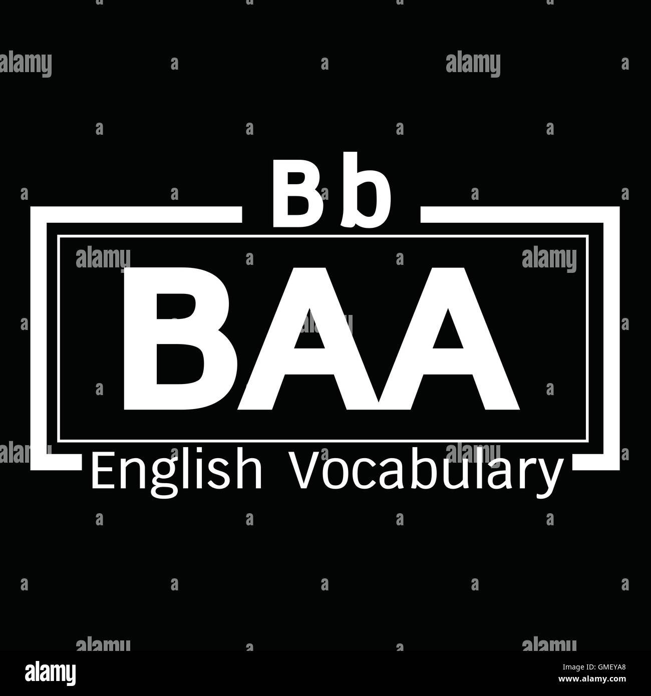 BAA english word vocabulary illustration design Stock Vector Image ...