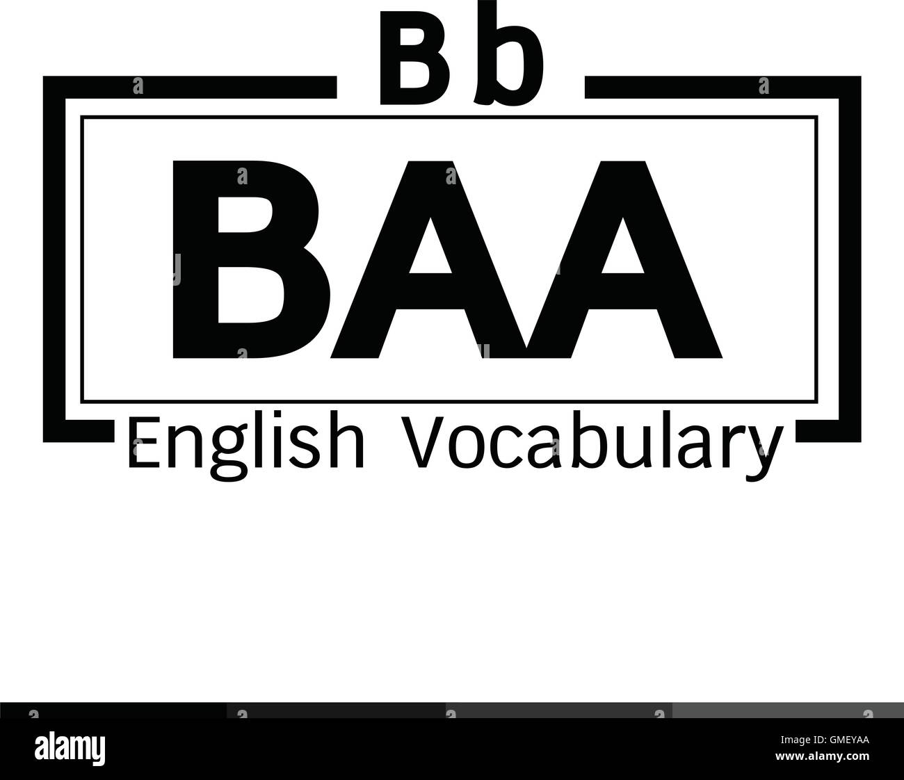 BAA english word vocabulary illustration design Stock Vector Image ...