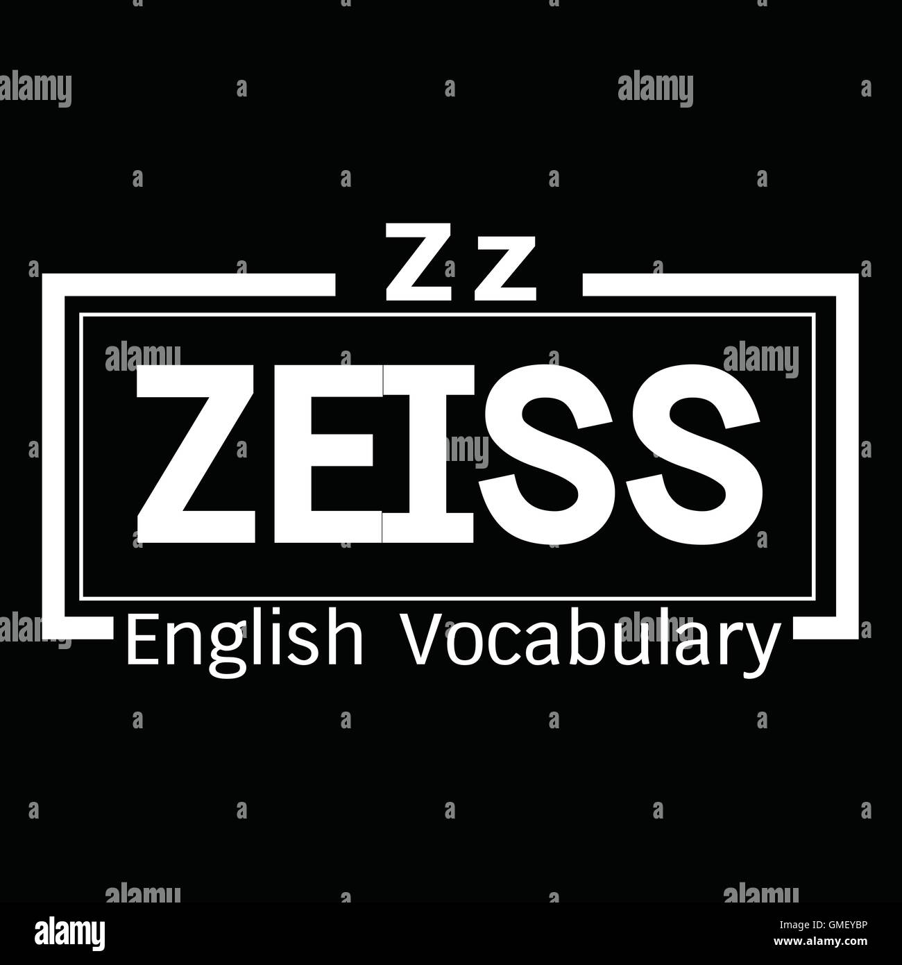 ZEISS english word vocabulary illustration design Stock Vector Image ...
