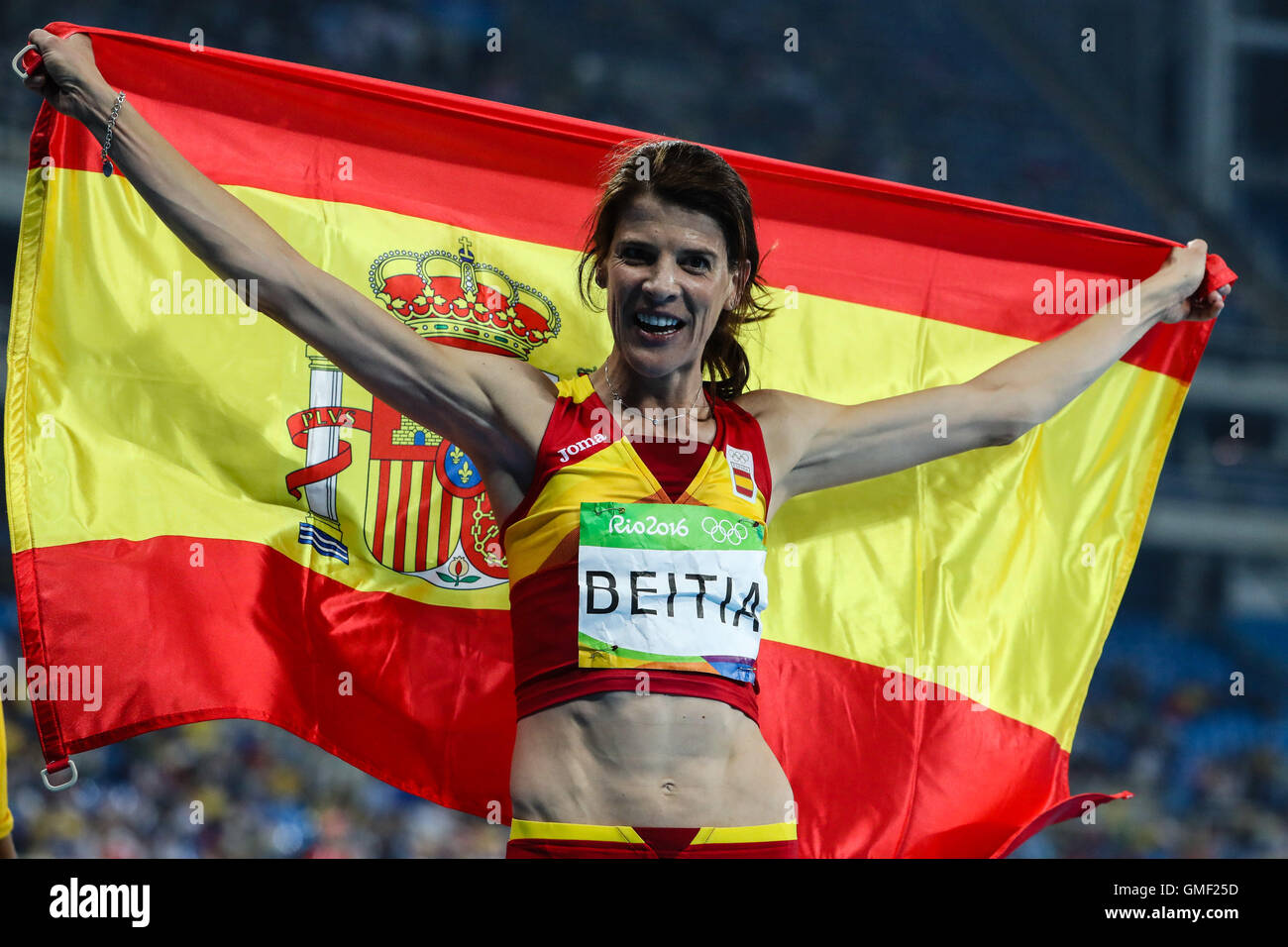 2016 ruth beitia esp celebrates hi-res stock photography and images - Alamy