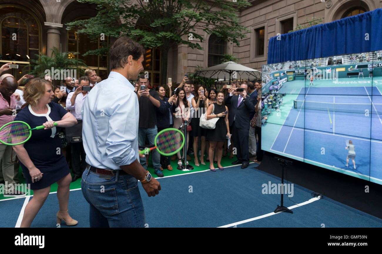 New York, NY, USA. 25th Aug, 2016. Becky Habbard, Rafael Nadal in ...