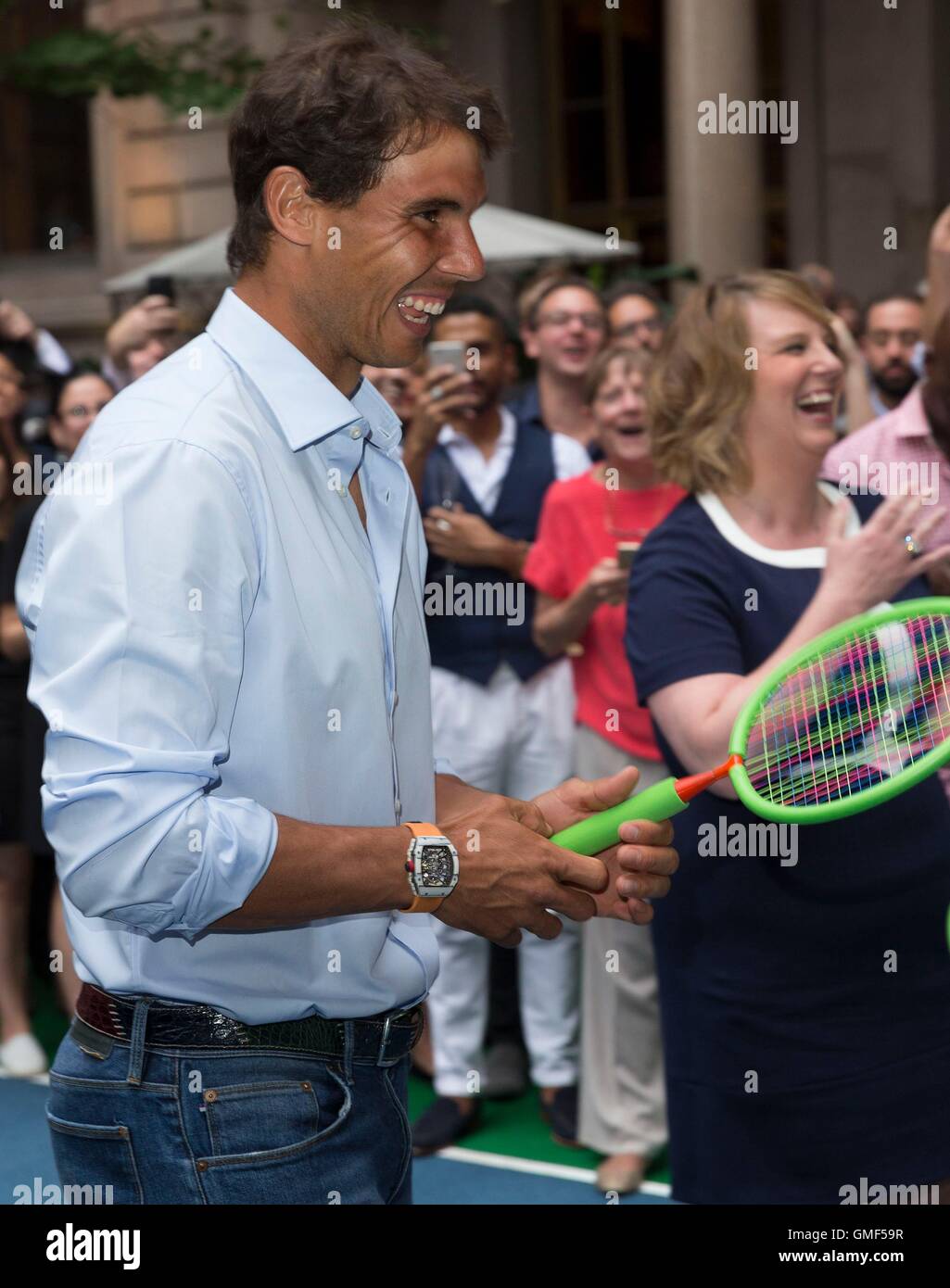 New York, NY, USA. 25th Aug, 2016. Rafael Nadal, Becky Habbard in ...