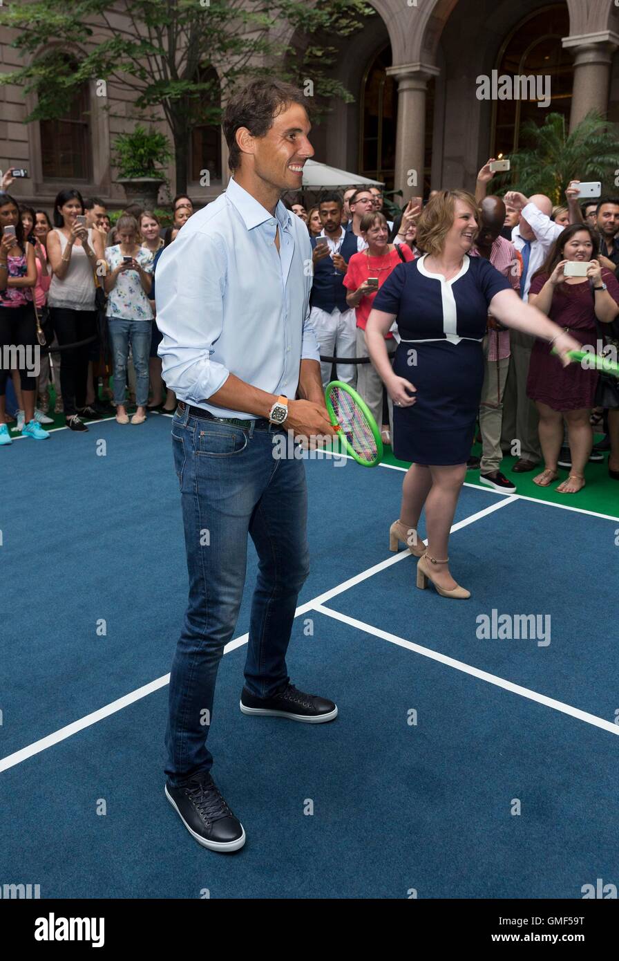 New York, NY, USA. 25th Aug, 2016. Rafael Nadal, Becky Habbard in ...