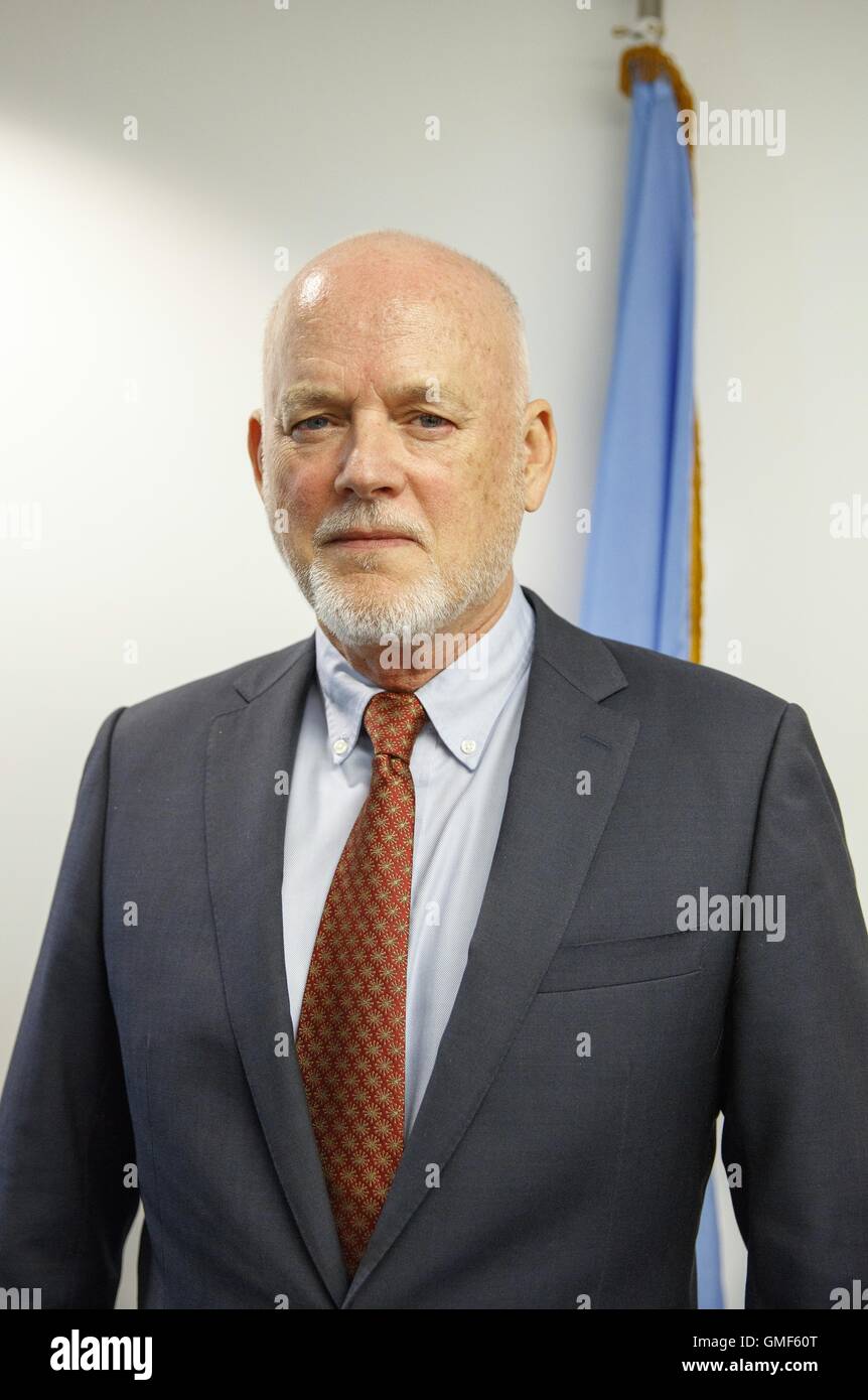 New York, USA. 24th Aug, 2016. Peter Thomson, president-elect of the ...