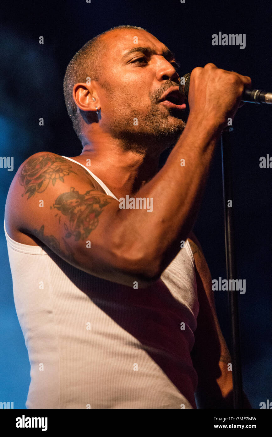 Milan Italy. 25th August 2016. The Italian rock band GIUDA performs ...