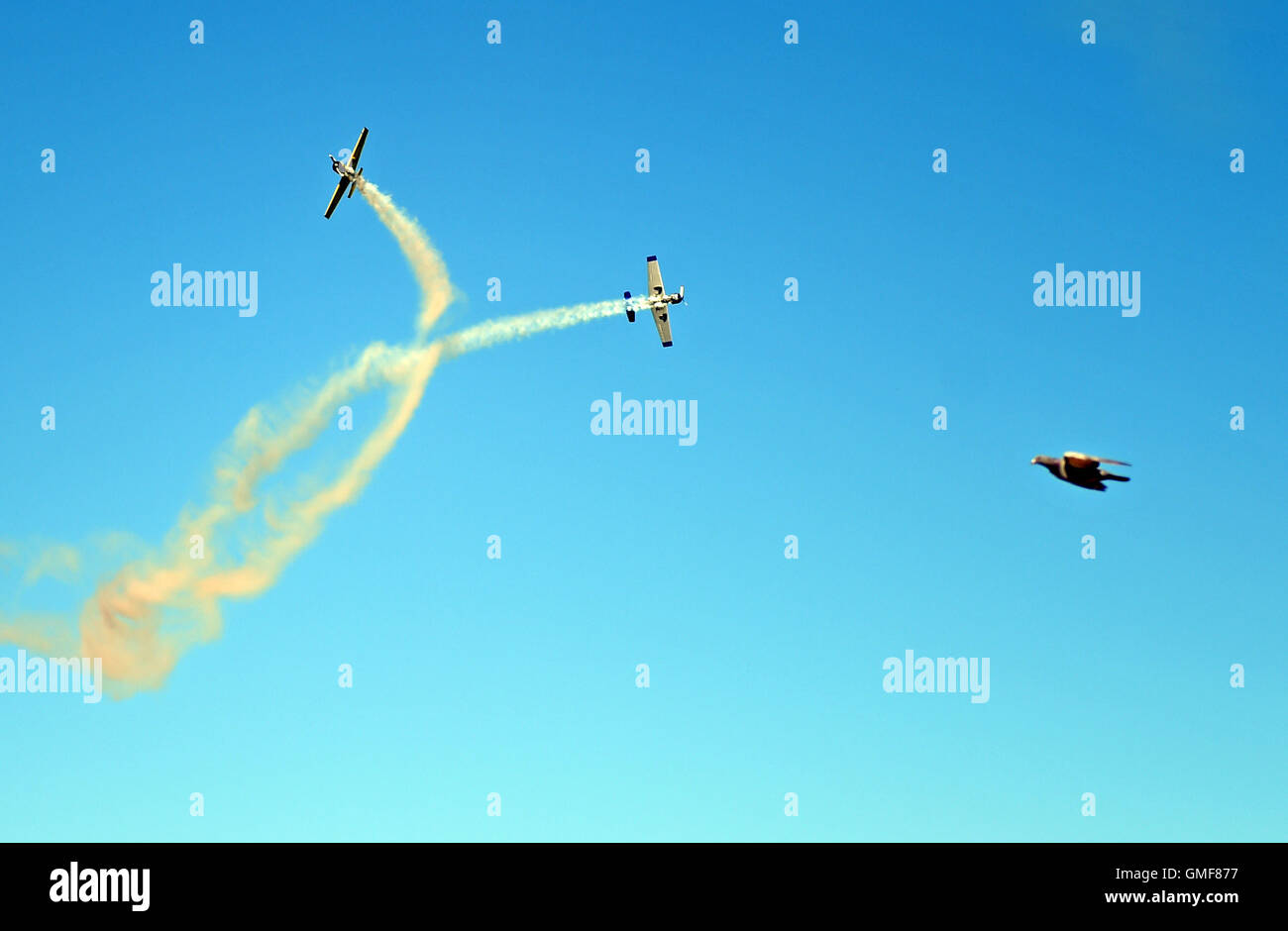 Shenyang, China's Liaoning Province. 26th Aug, 2016. Two planes fly in ...