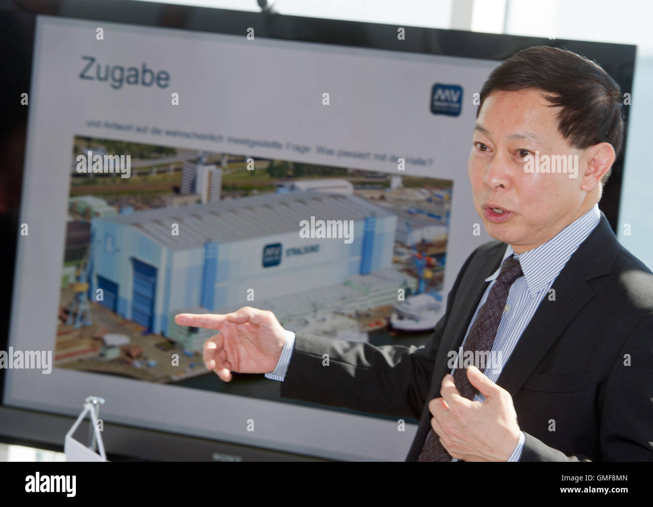 Stralsund, Germany. 26th Aug, 2016. Colin Aum, chairman at Genting Hong ...