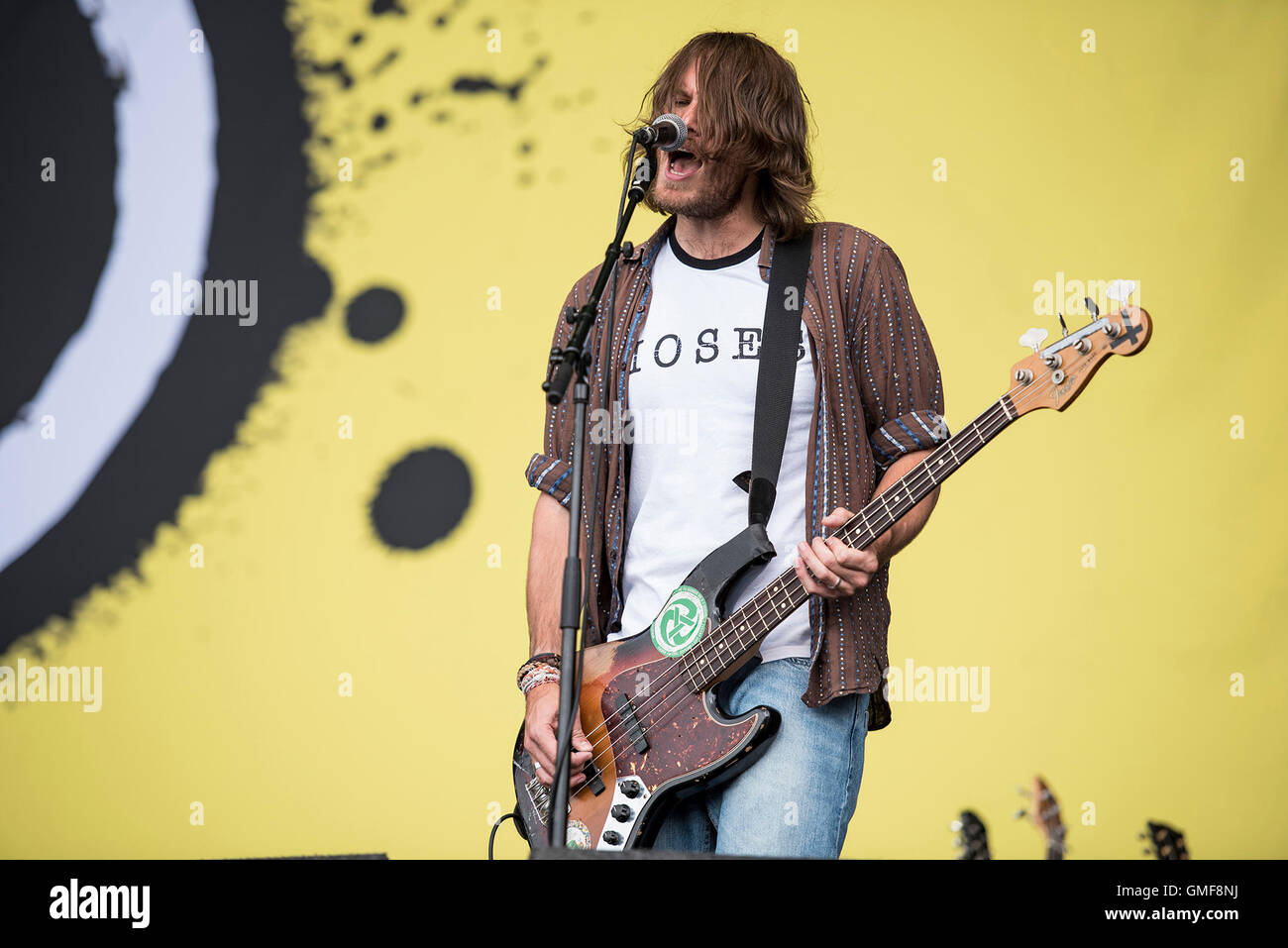 Leeds, UK. 26th August 2016. Ally Dickaty, Danny Dolan and Matt Rose of ...