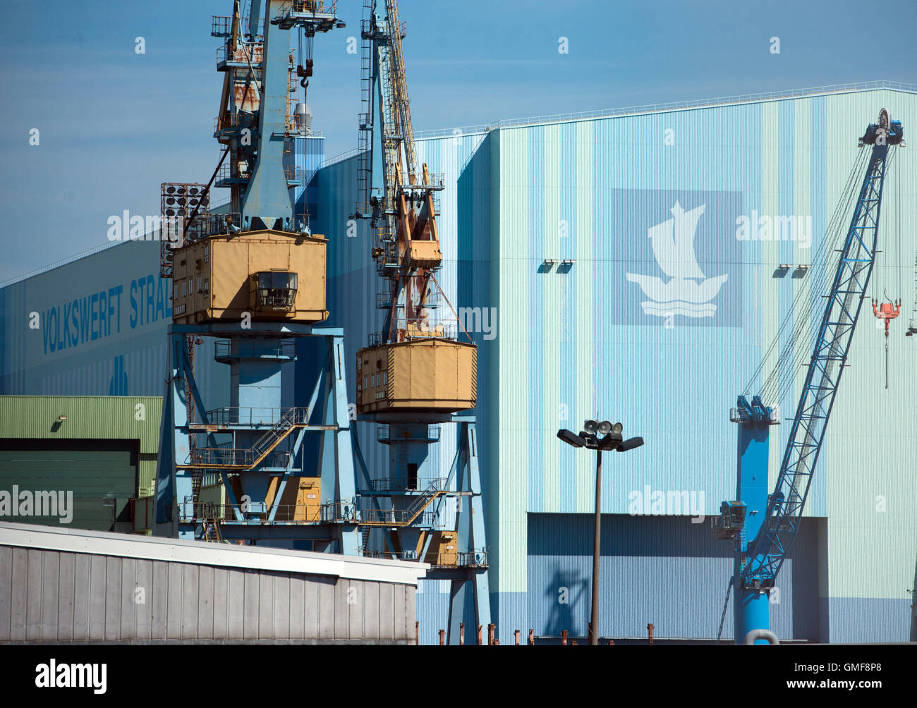 Stralsund, Germany. 26th Aug, 2016. The shipbuilding hall on the ...
