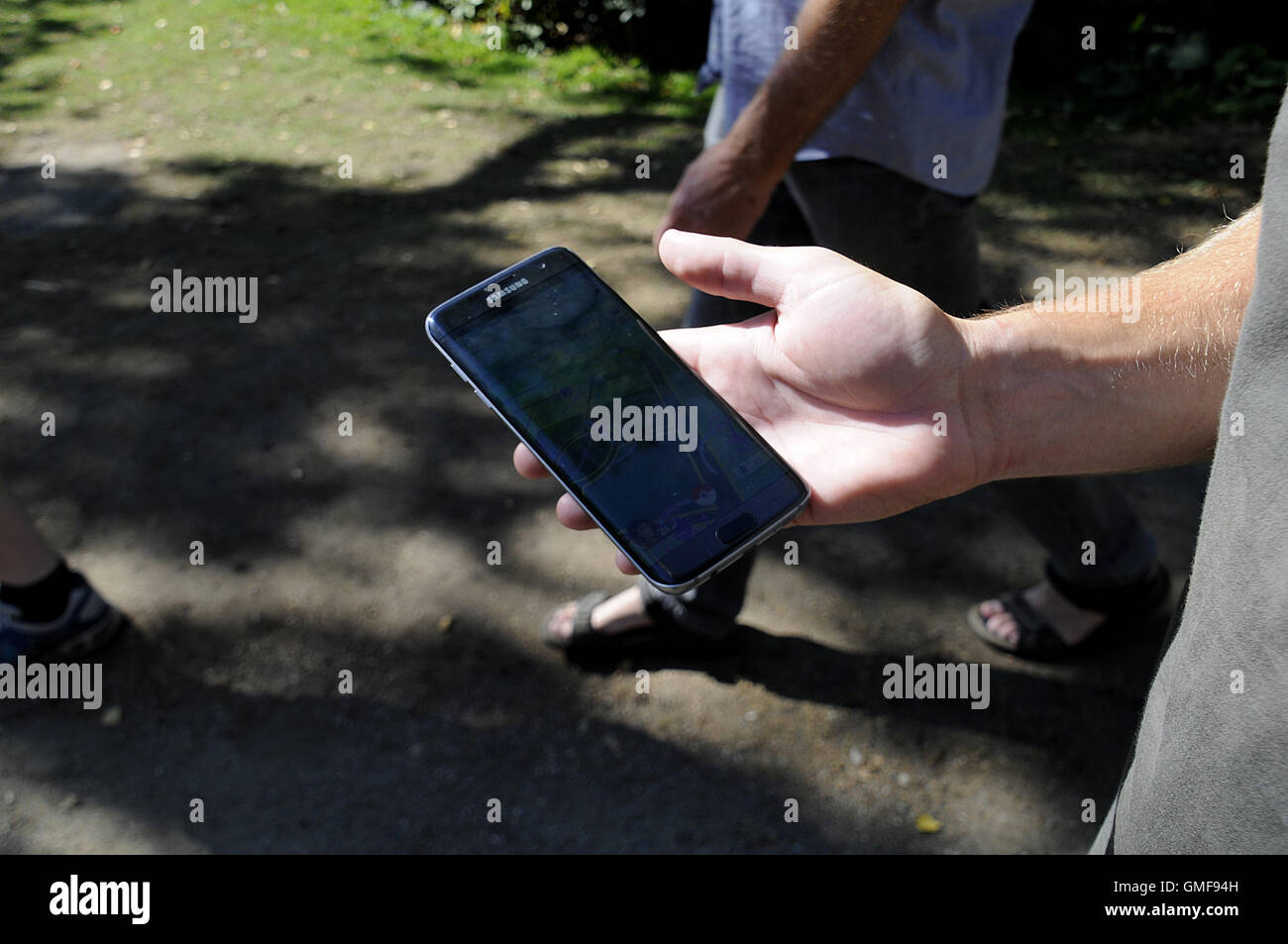 Copenhagen, Denmark. 26th Aug, 2016. People playing Pokemon go games in ...