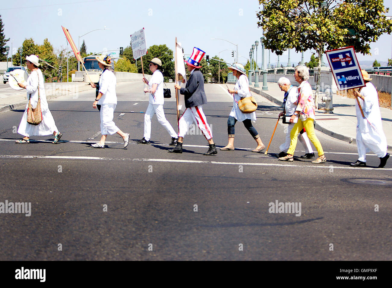 Napa, CA, USA. 18th Aug, 2016. Members of the group calling itself Napa ...