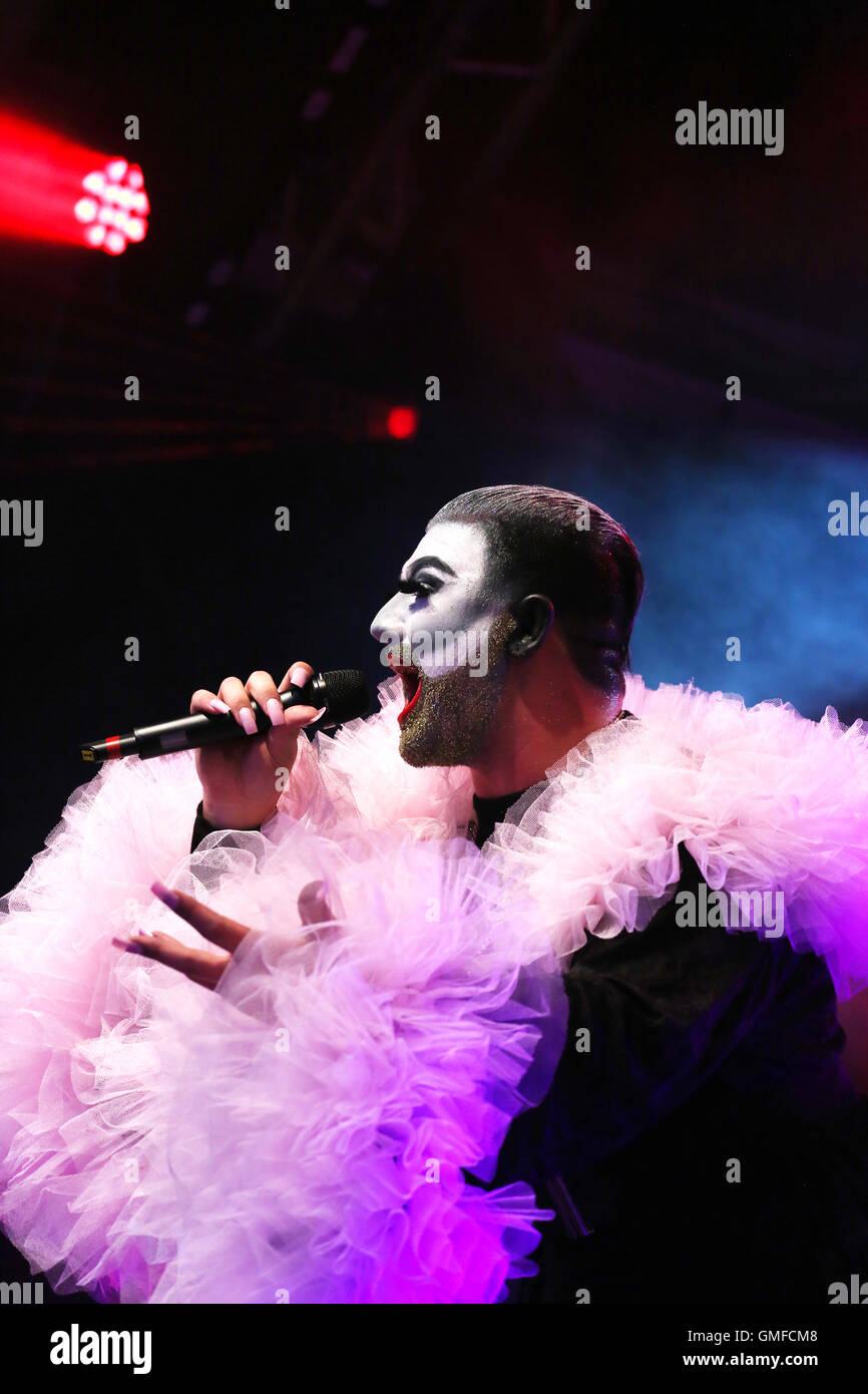 Manchester, UK. 26th Aug, 2016. Danny Beard, cabaret performer, singer ...