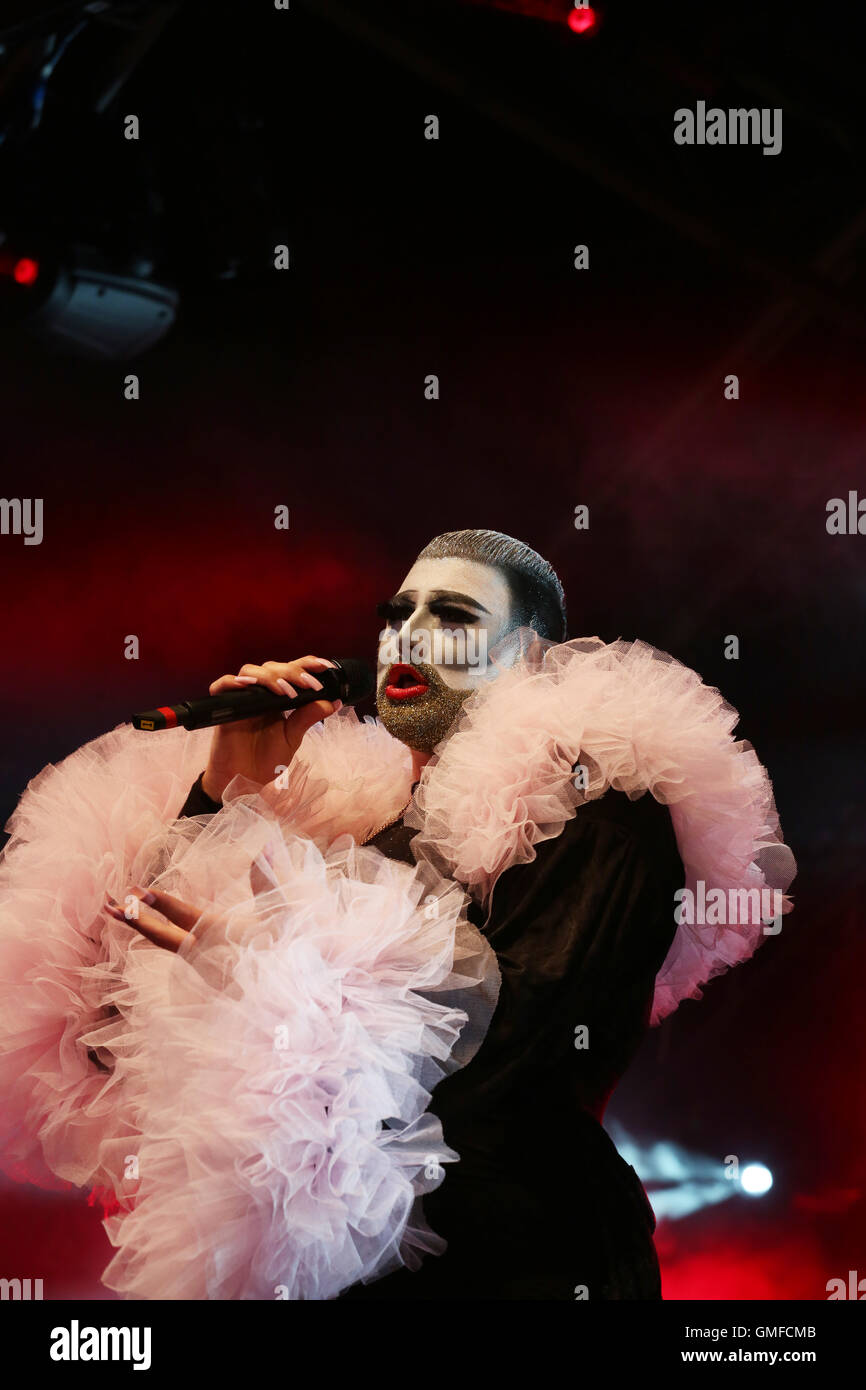 Manchester, UK. 26th Aug, 2016. Danny Beard, cabaret performer, singer ...