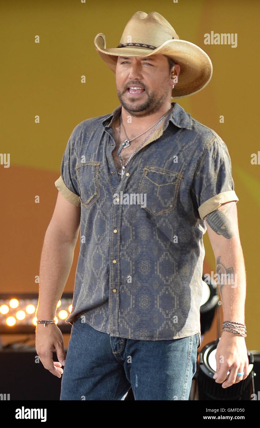 New York, NY, USA. 26th Aug, 2016. Jason Aldean in attendance for Good ...